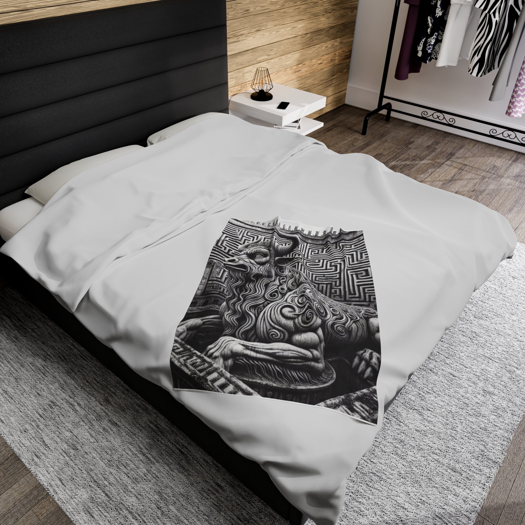 Labyrinth Guardian Beast Plush Blanket - Etsy