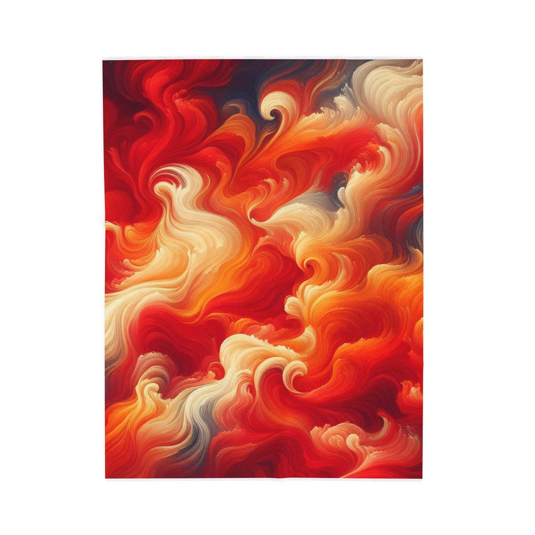 Fiery Currents - Plush Blanket - Etsy