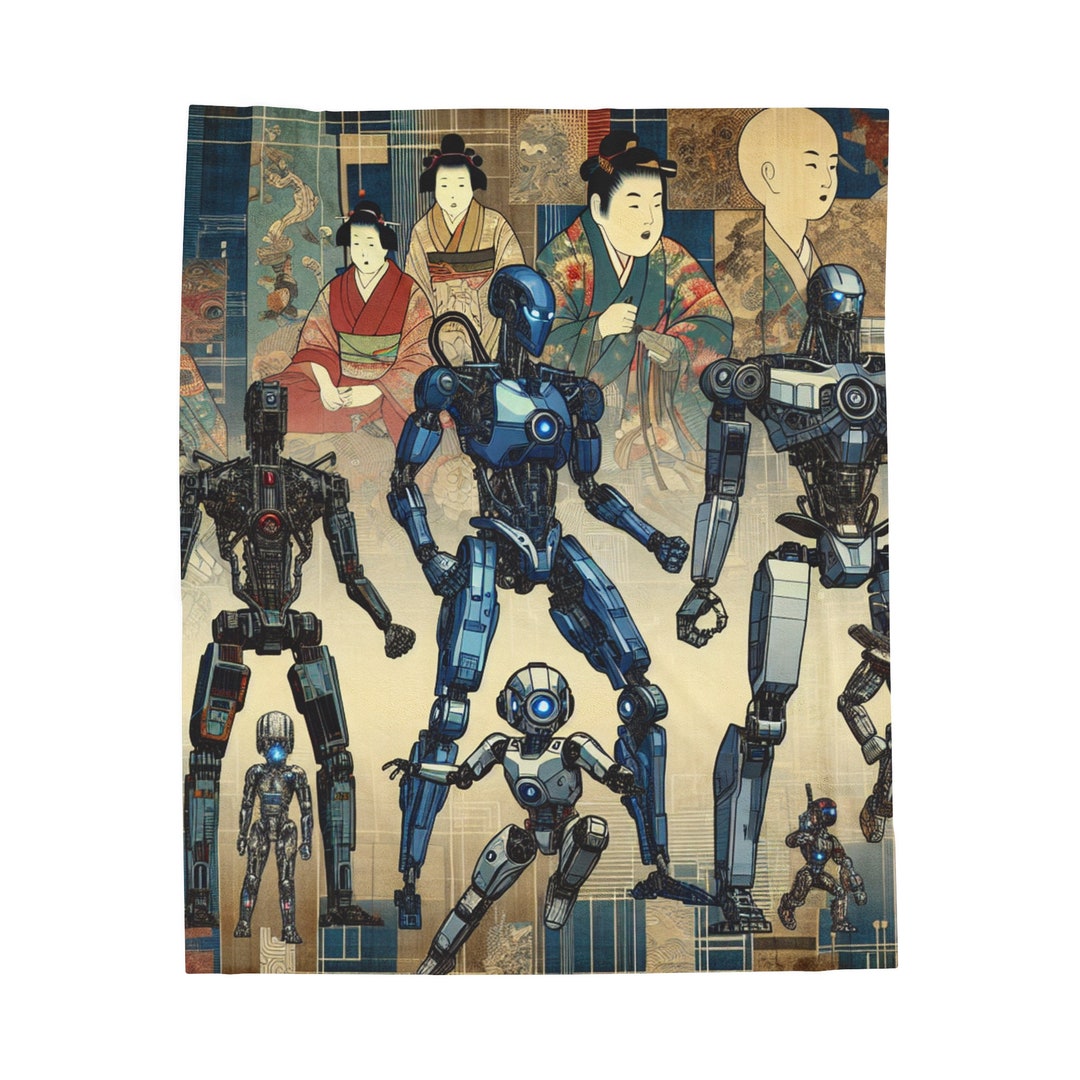 Fusion of Traditions and Technology- Plush Blanket - Etsy