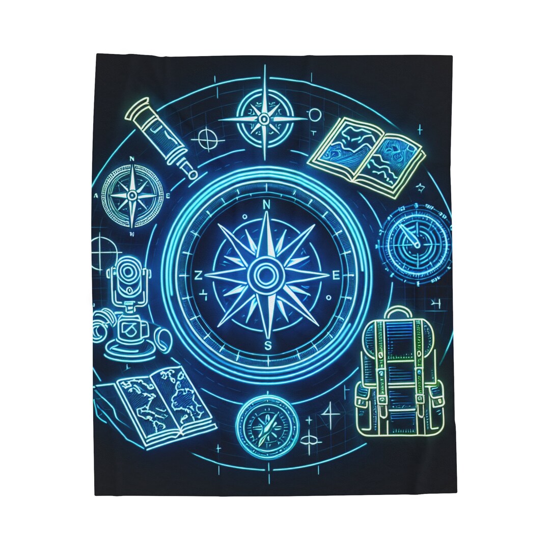 Navigators Blueprint Plush Blanket - Etsy