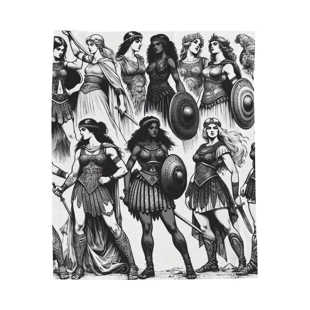 Diverse Warriors of Myth and Legend Plush Blanket - Etsy