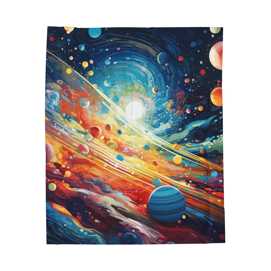 Galactic Space Cascade- Plush Blanket - Etsy