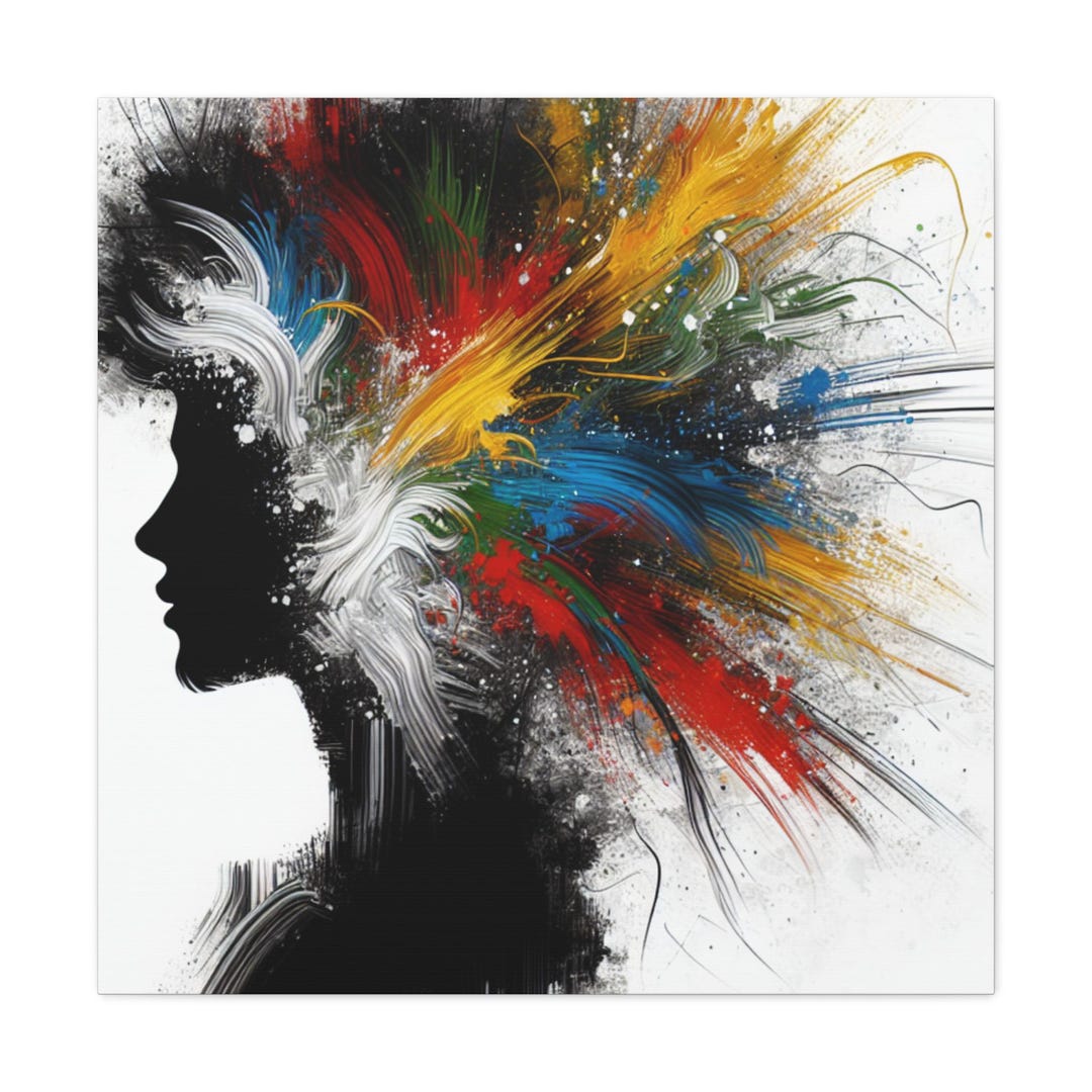 Explosion of Thoughts - Canvas - Etsy