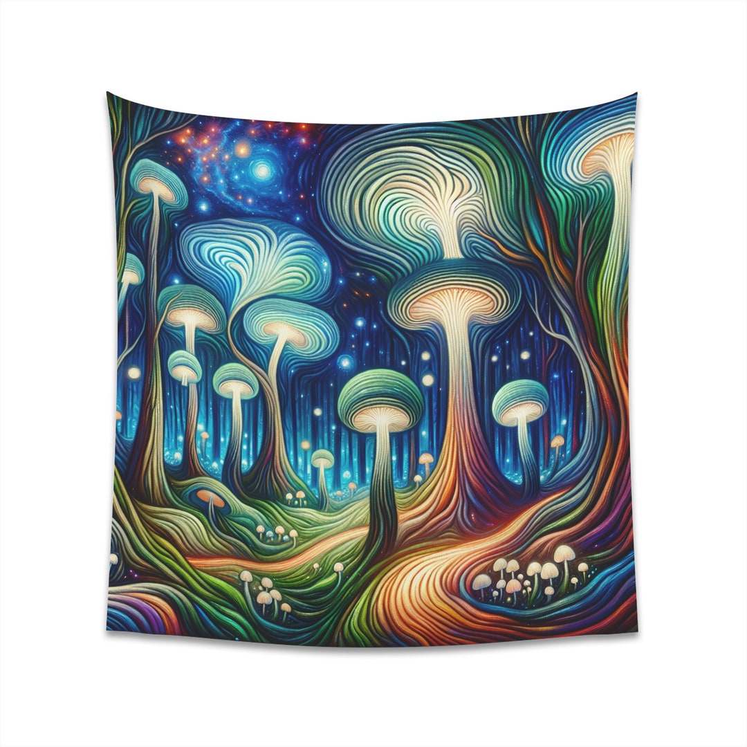 Luminescent Mycelium Canopy Tapestry - Etsy