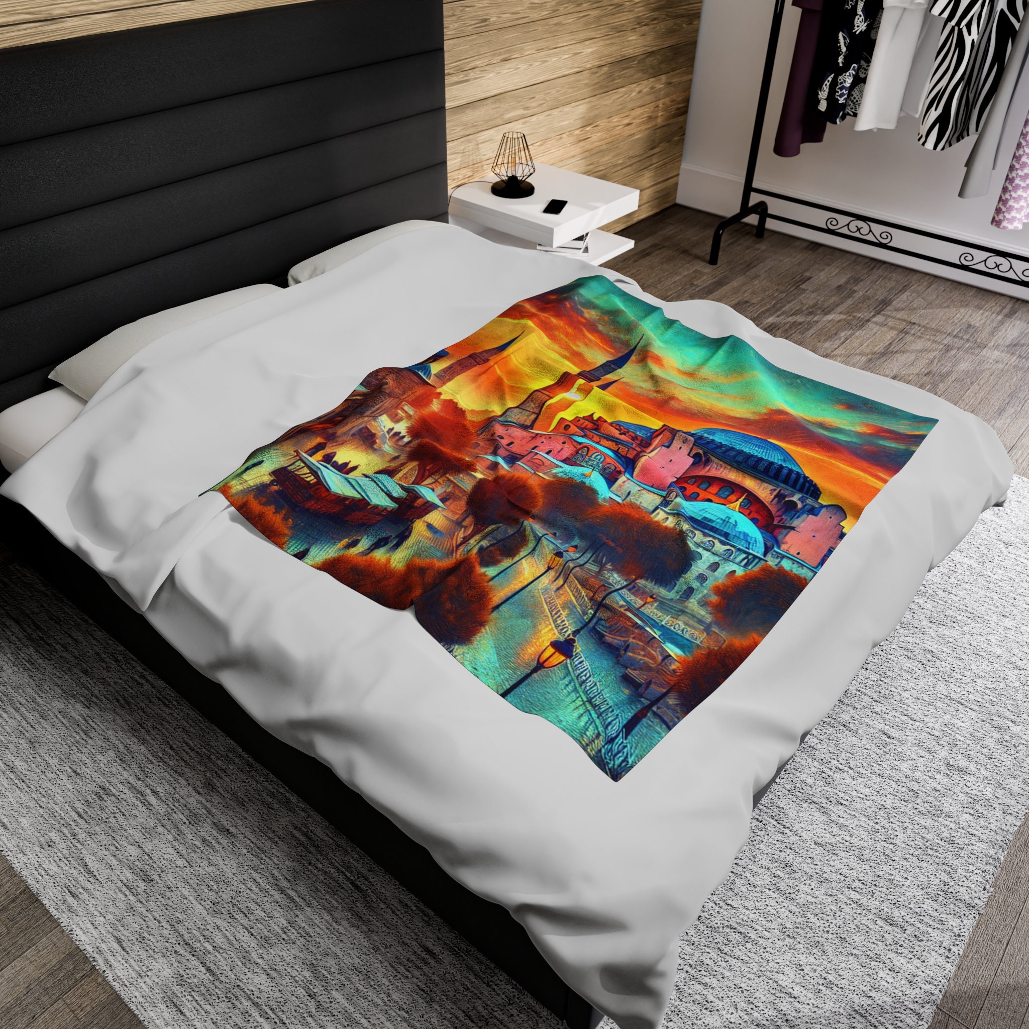 Dawn at the Historic Mosque- Plush Blanket - Etsy