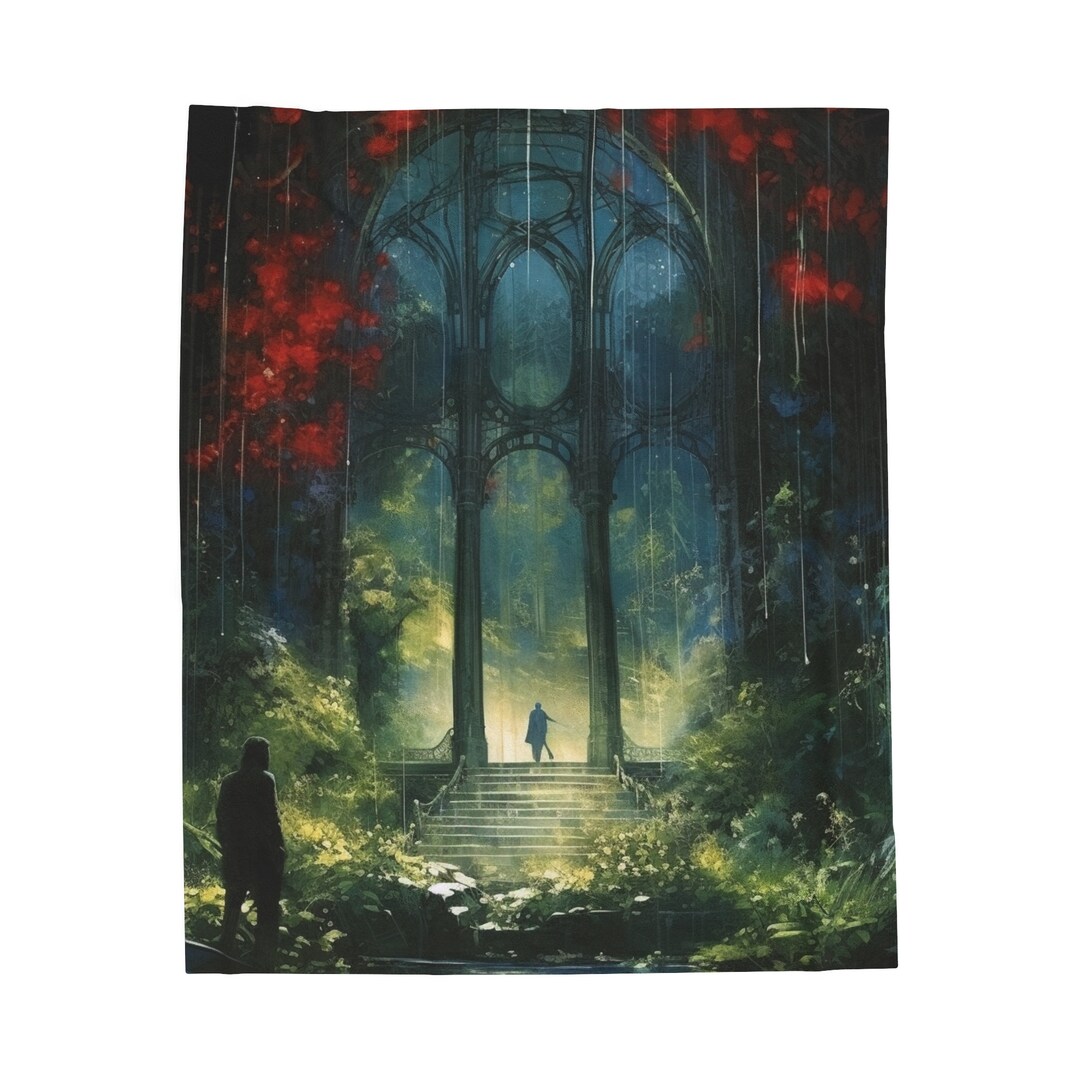 Secret Garden Gateway- Plush Blanket - Etsy