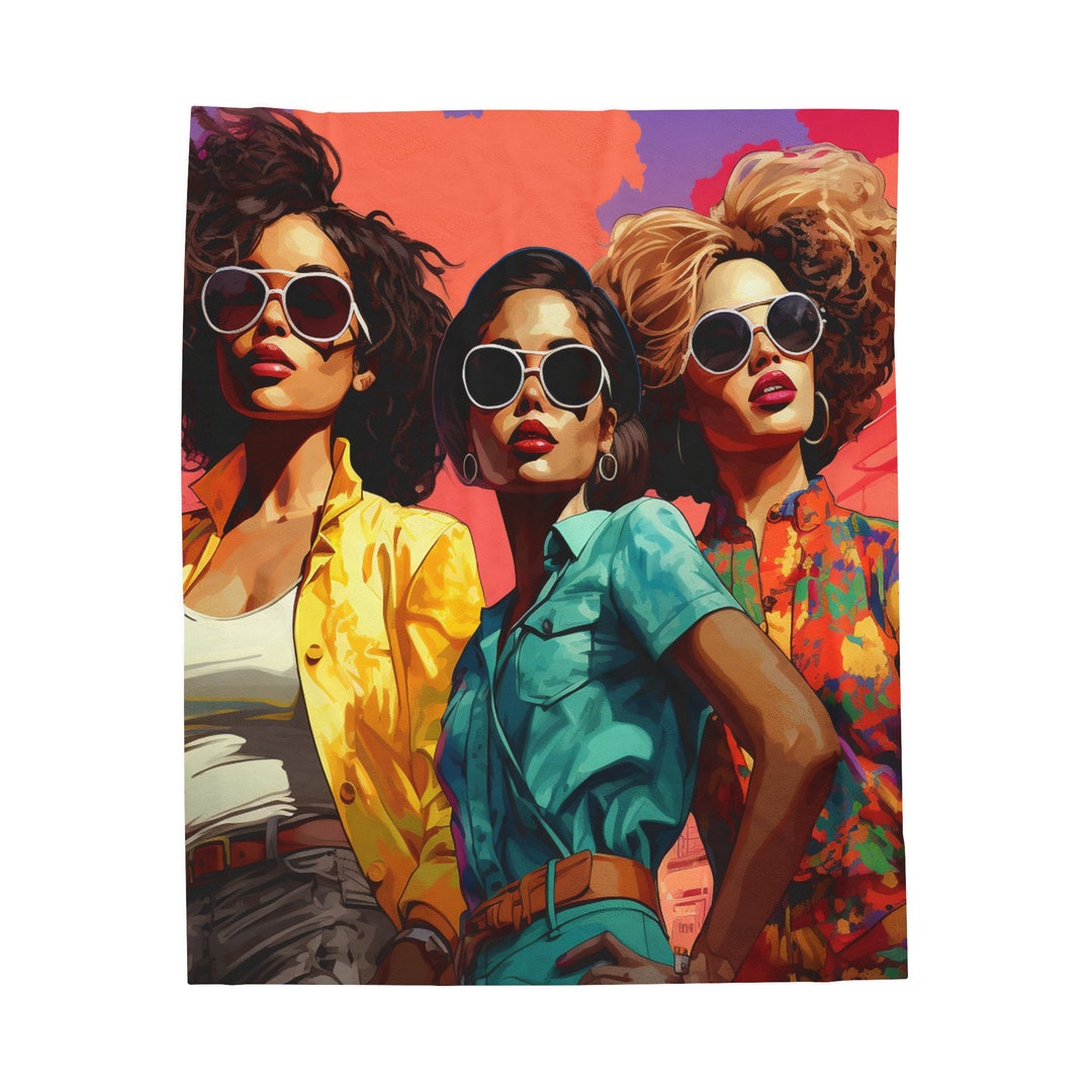 Pop Art Divas in Sunglasses- Plush Blanket - Etsy