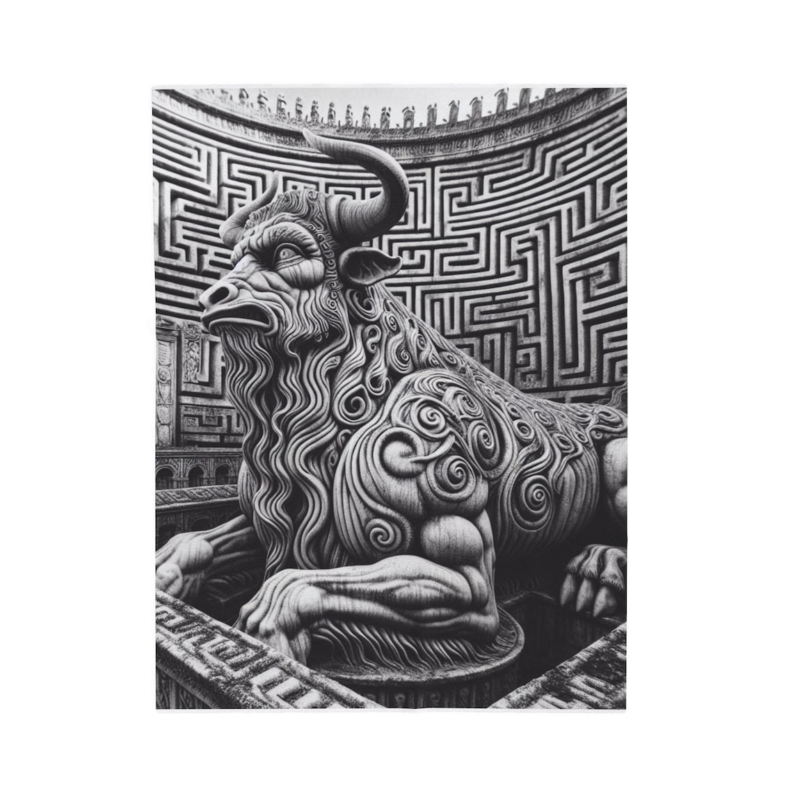 Labyrinth Guardian Beast Plush Blanket - Etsy