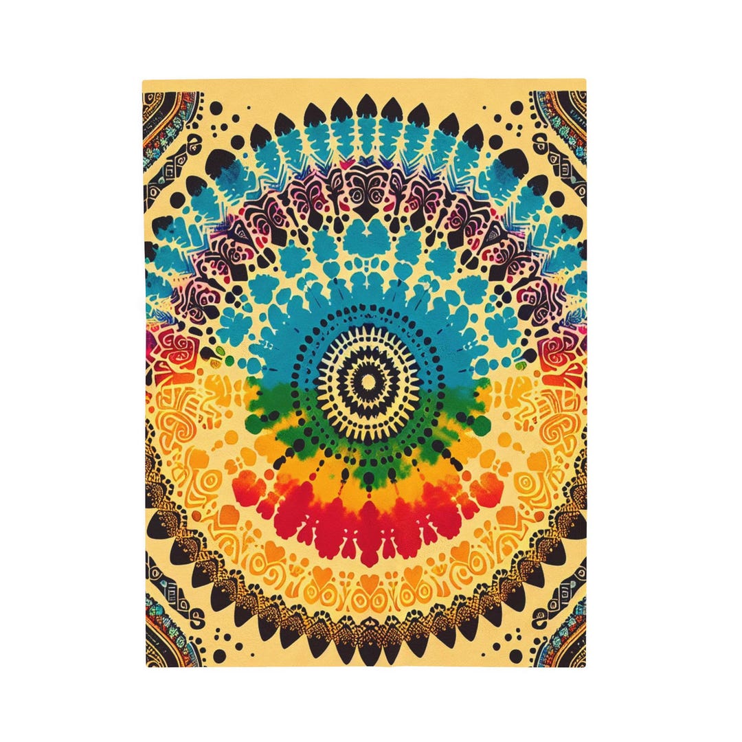 Radiant Mandala Spectrum - Plush Blanket - Etsy
