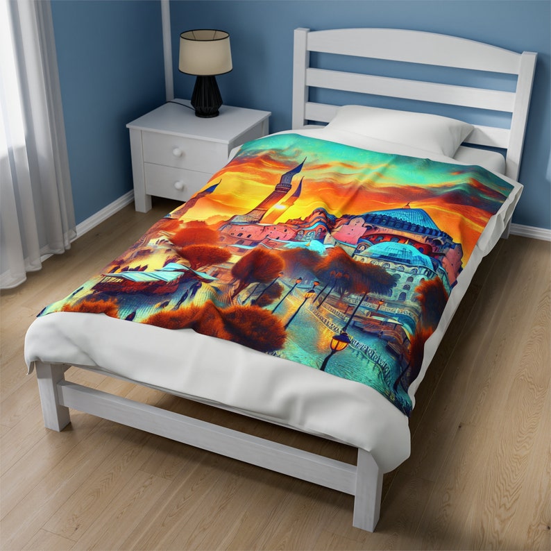 Dawn at the Historic Mosque- Plush Blanket - Etsy