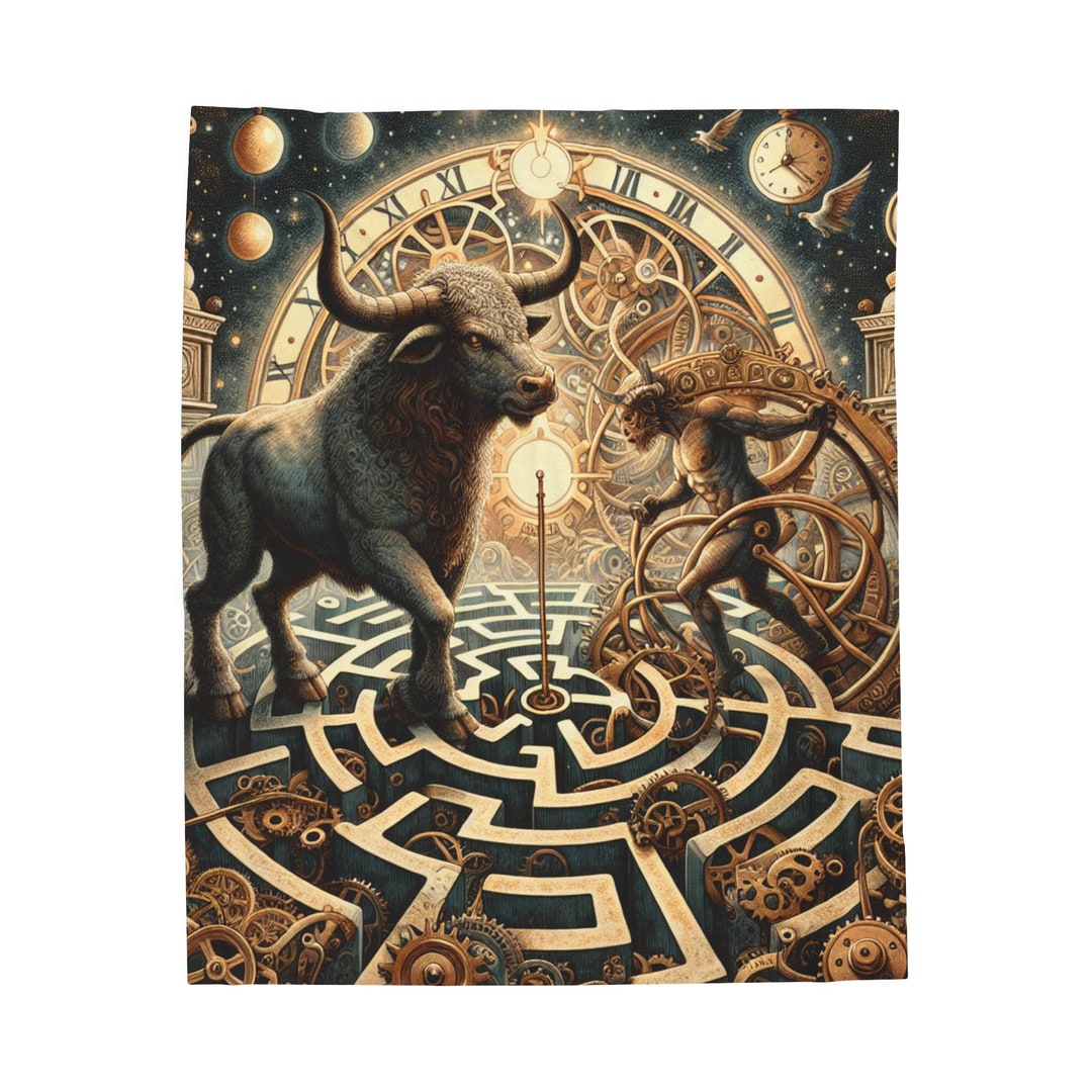 Steampunk Zodiac Keeper- Plush Blanket - Etsy