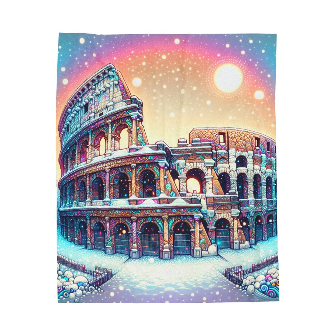 Winter Fantasy at the Ancient Arena- Plush Blanket - Etsy