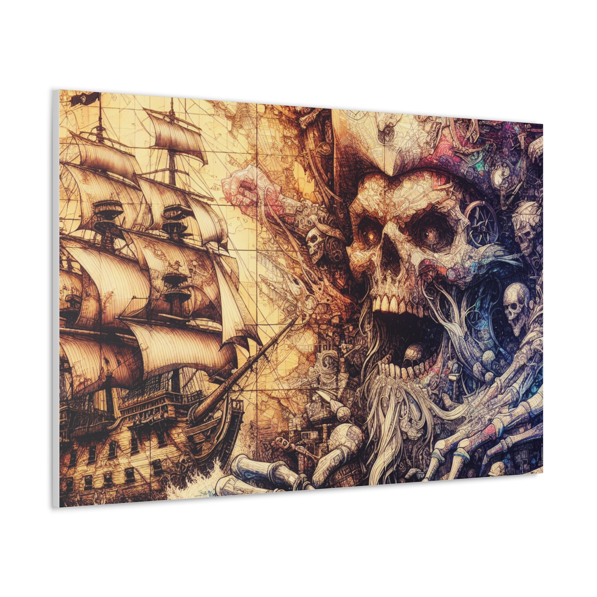 Maritime Legends and the Ghostly Depths Canvas - Etsy