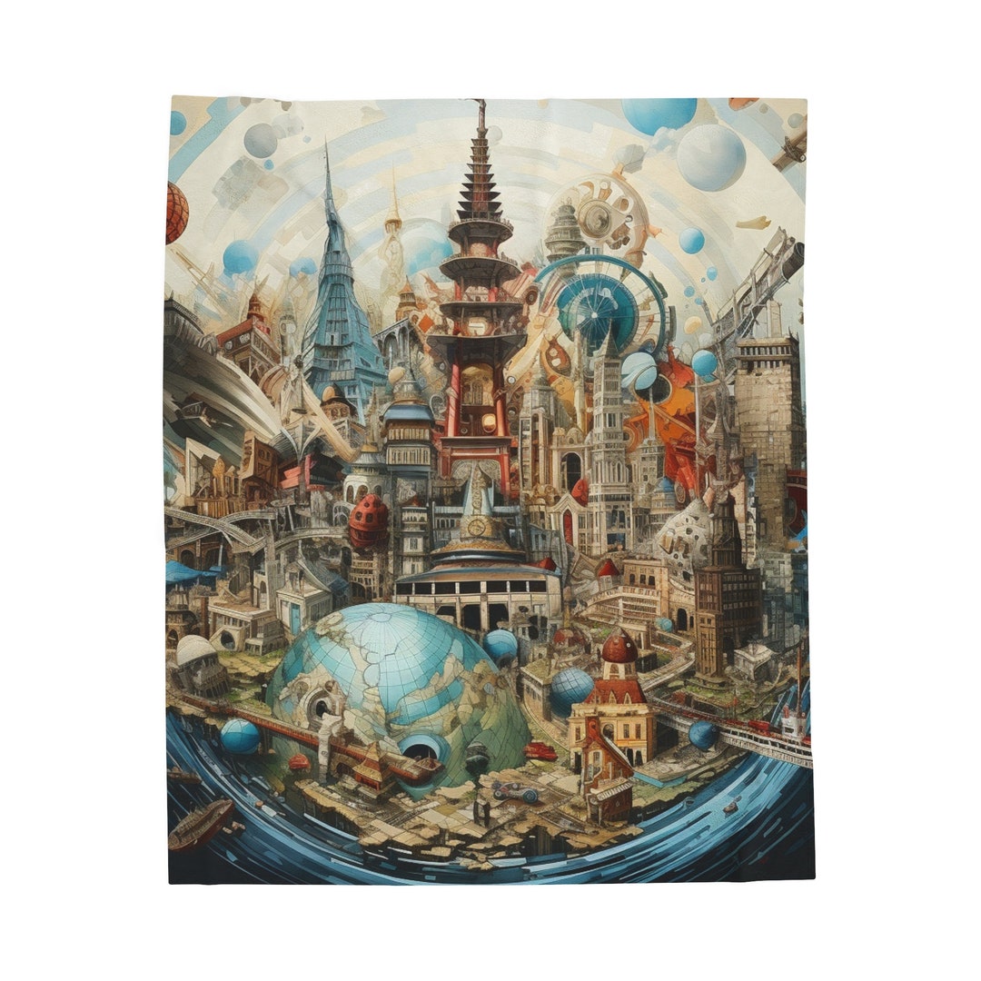 Futuristic Fantasy Sphere- Plush Blanket - Etsy