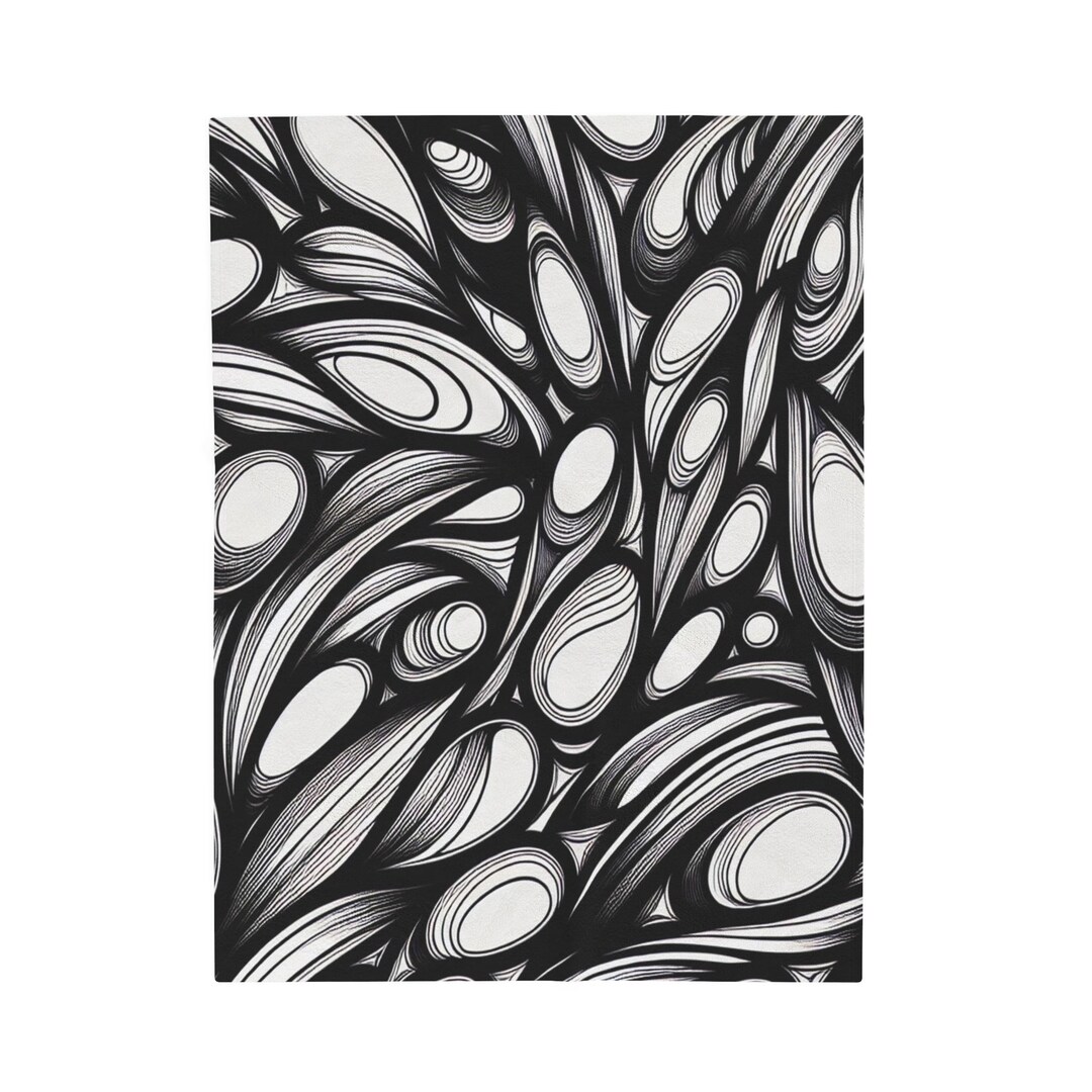 Abstract Whirlwind Patterns Plush Blanket - Etsy