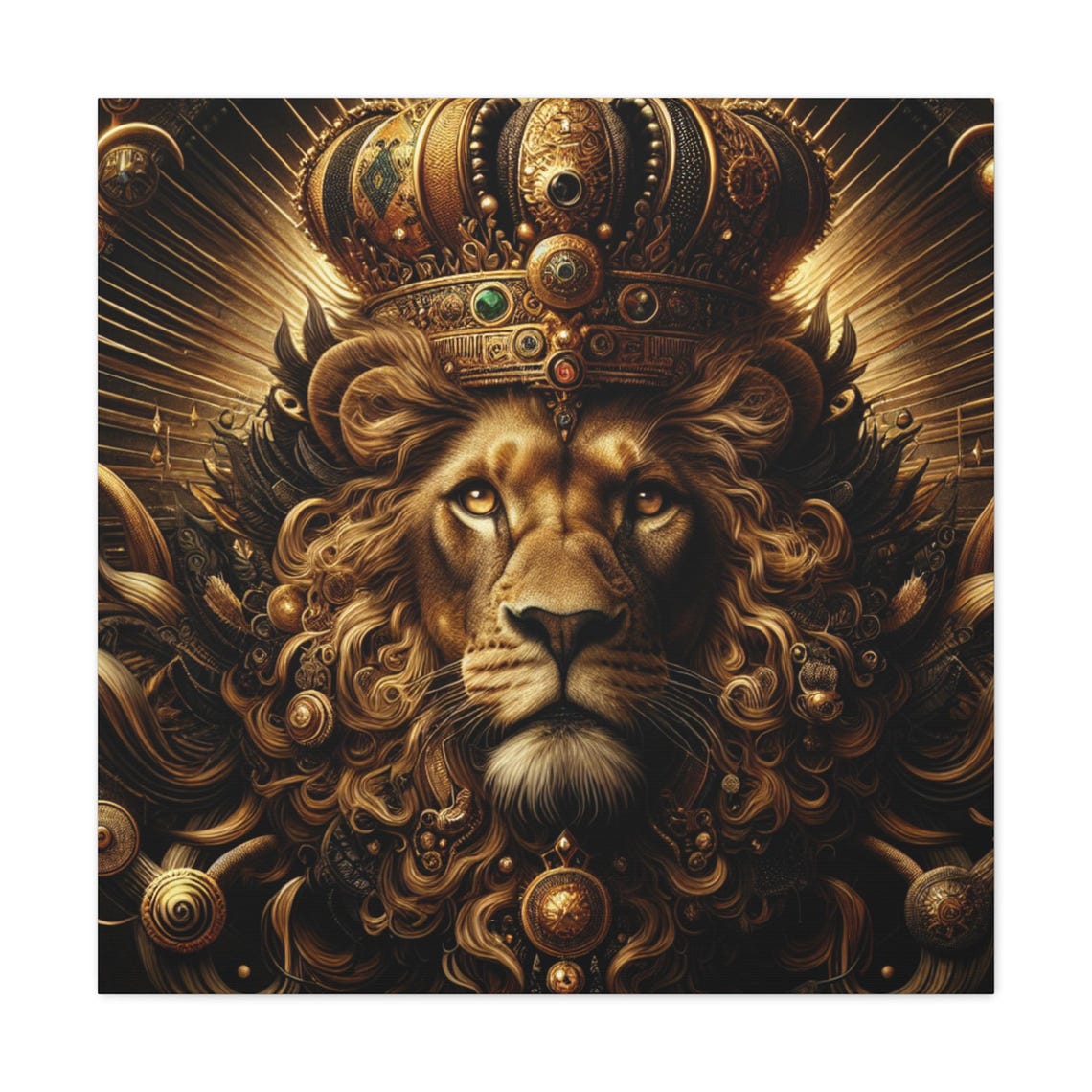 Regal Lion Monarch - Canvas - Etsy