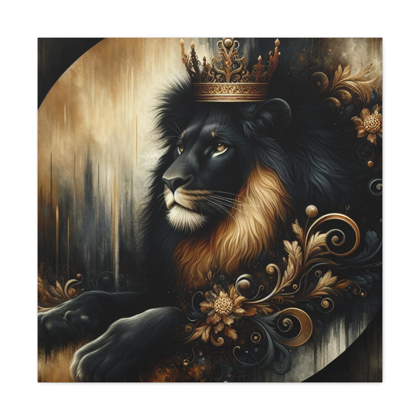 Regal Lion Monarch - Canvas - Etsy