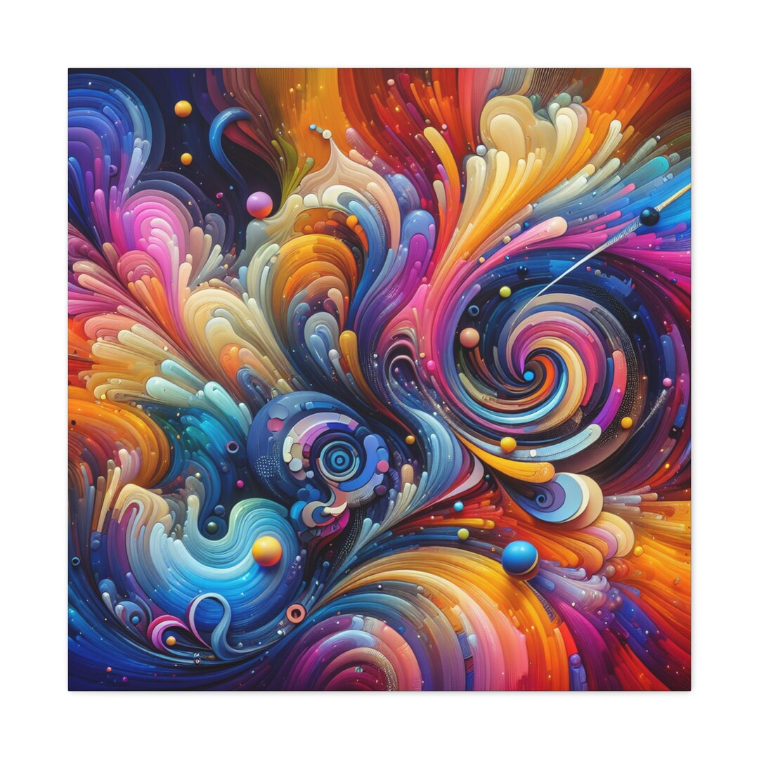 Colorful Whirlpool of Imagination Canvas - Etsy