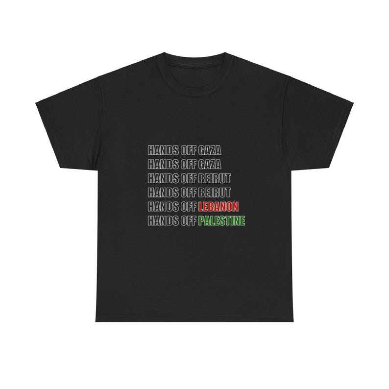 Hands off Lebanon Palestine Beirut Gaza Unisex Tee, Activist Shirt ...