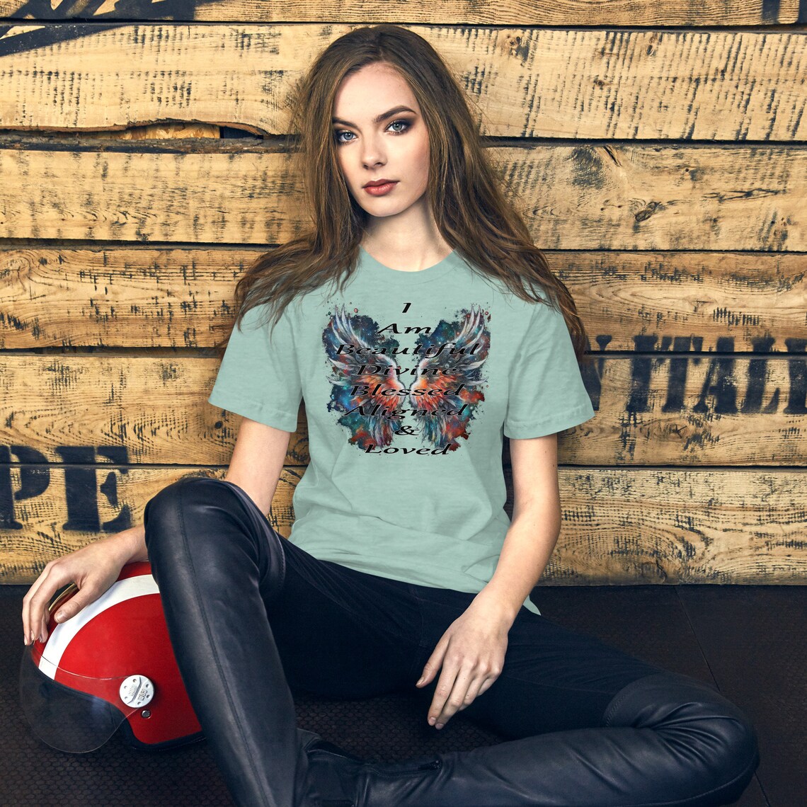 Unisex T-shirt, Inspire, Spiritual, Angel Wings, Wings, I Am Beautiful ...