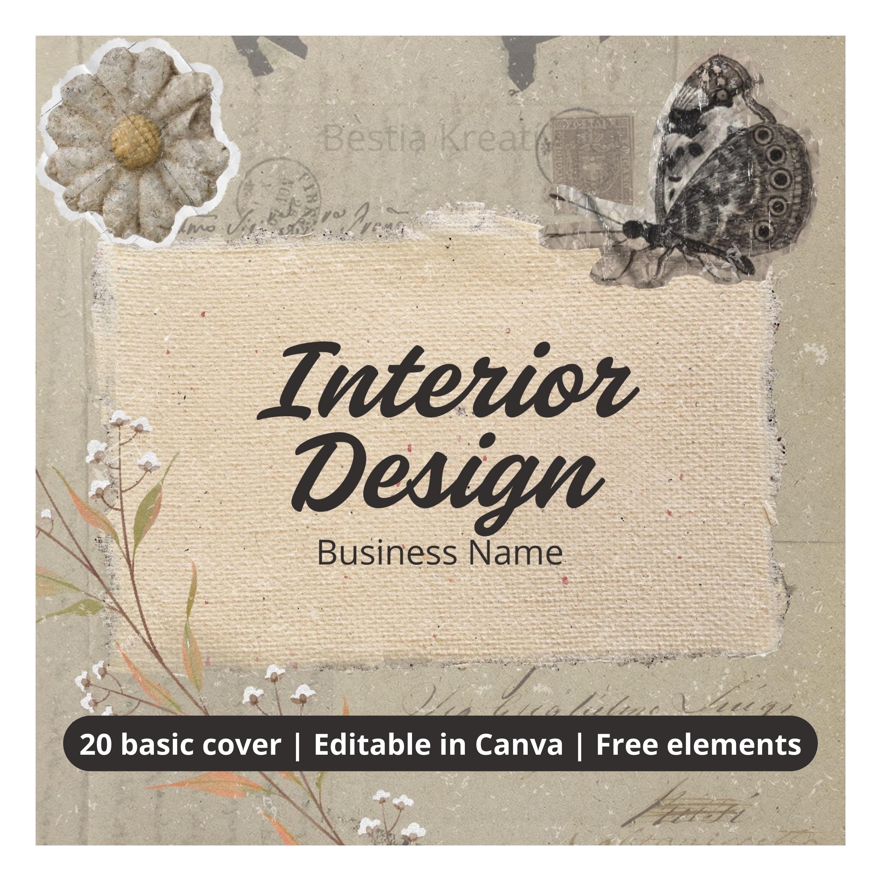 Pinterest Board Cover Template - Vintage by Bestiakreativ - Etsy