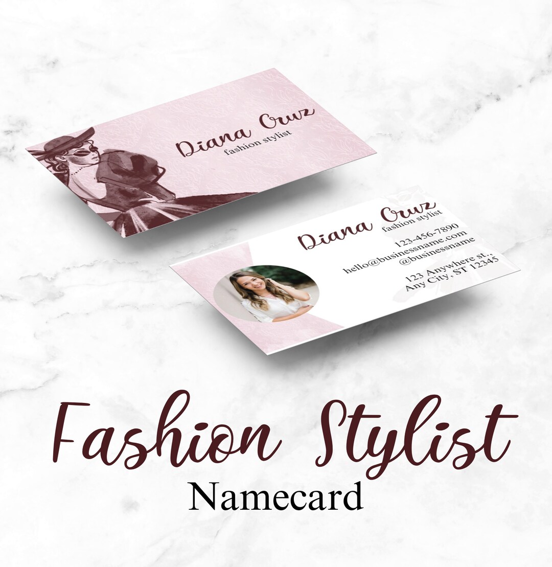 Fashion Stylist Namecard Template by Bestia Kreatív - Etsy