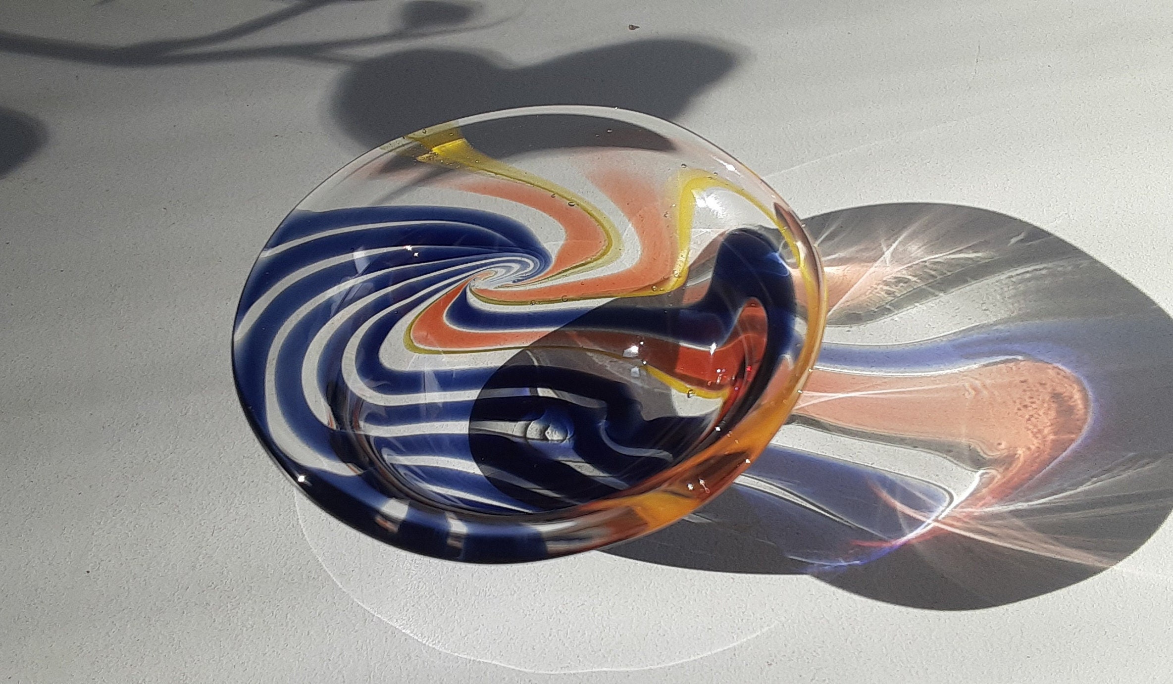 Handblown Glass Salt Dish and Spoon Set – Art Glass Decor - Etsy