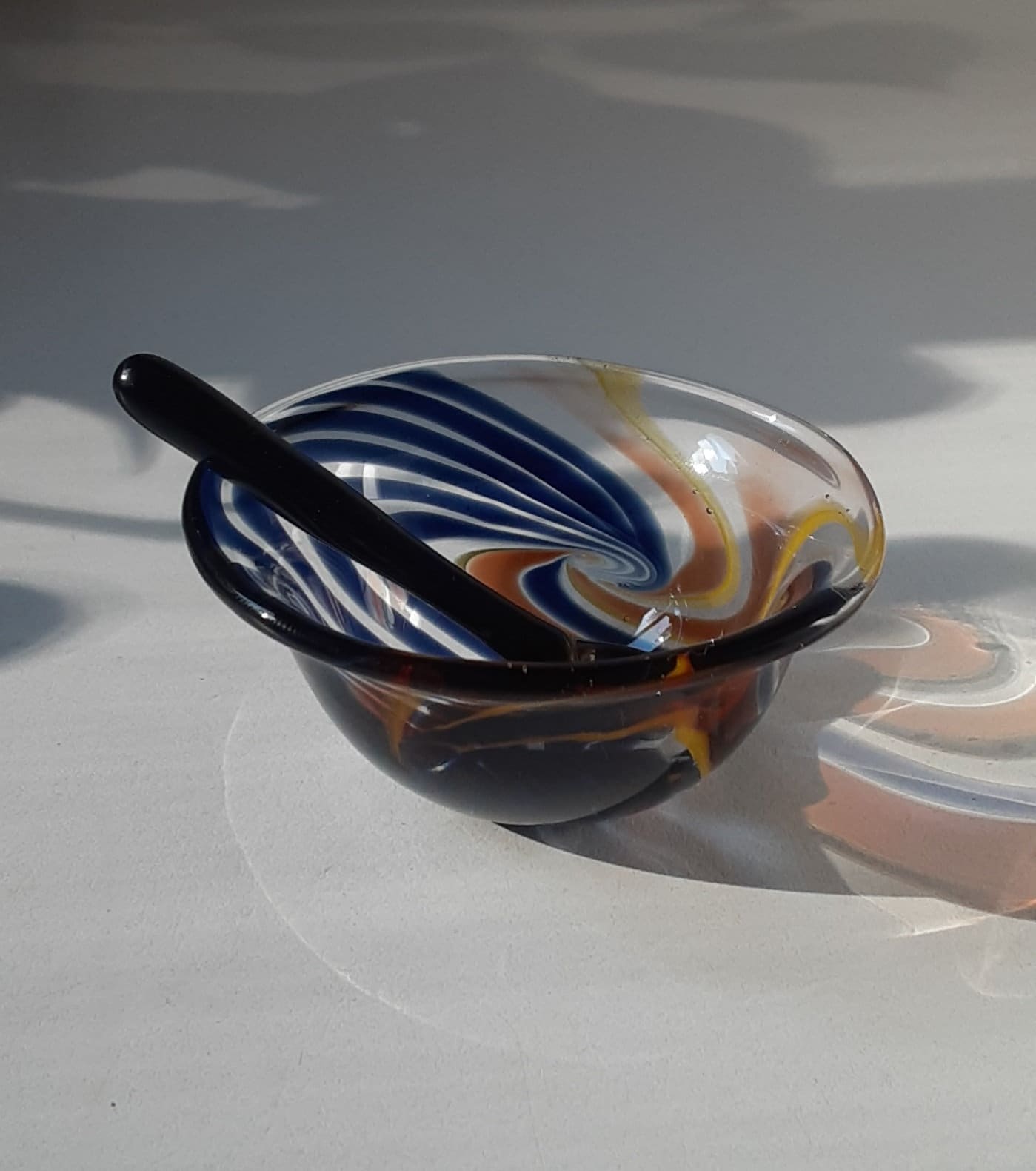 Handblown Glass Salt Dish and Spoon Set – Art Glass Decor - Etsy