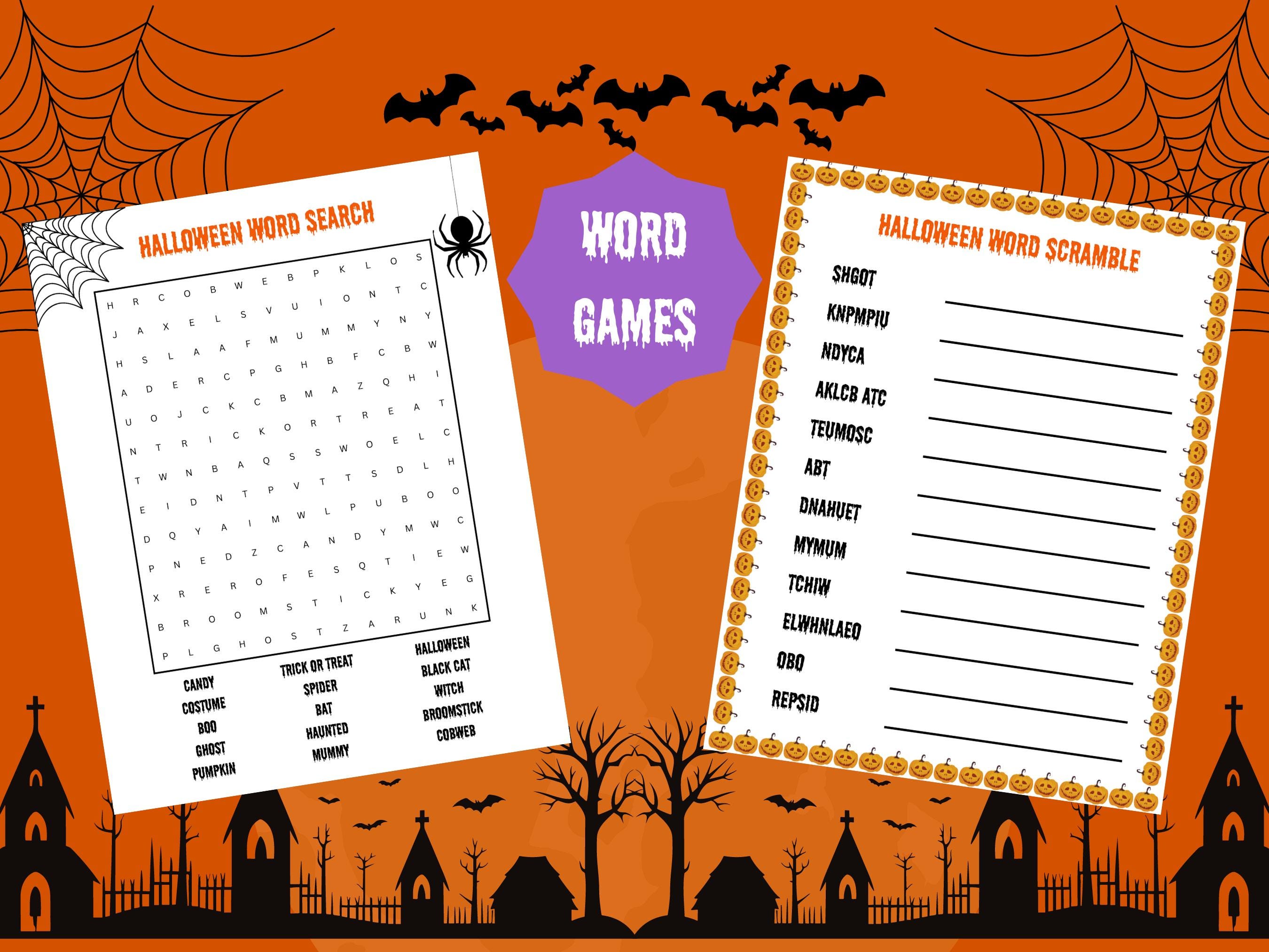 Halloween Printable Activities for Kids,halloween Printable Fun ...
