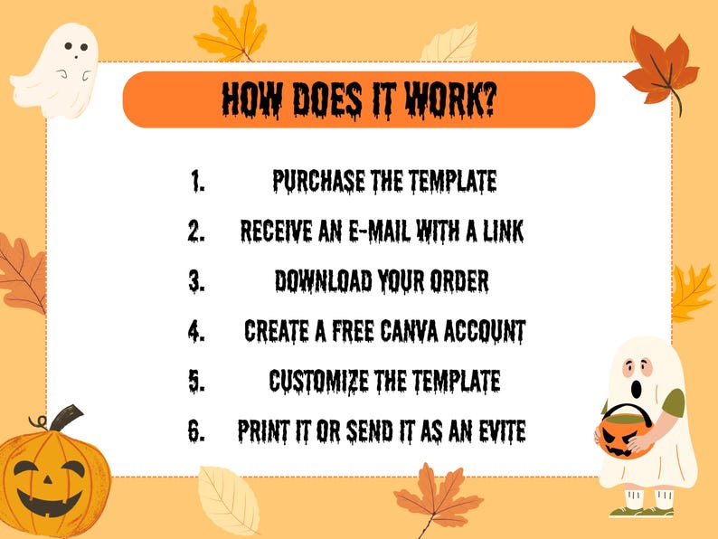 Spooky Halloween Party Invitation: Editable Canva Template (5x7 ...
