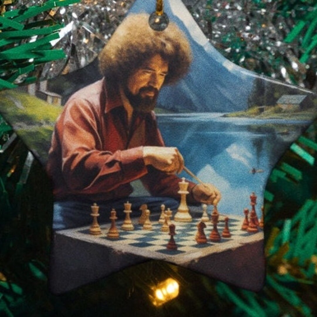 Bob Ross Ornament Gift for Chess Player Collectible Christmas - Etsy