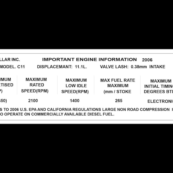 Diesel Engine Decals - Etsy