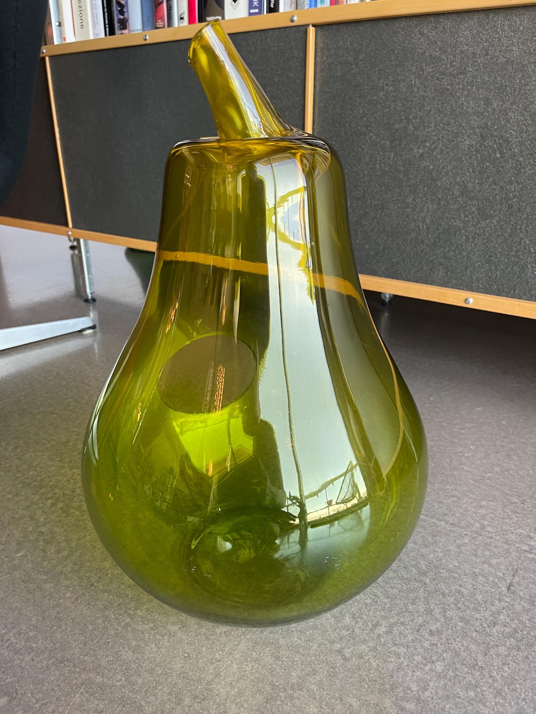 Space Age Blown Glass Terrarium Large Pear Form Blenko Style - Etsy