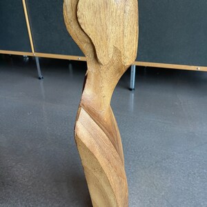 Faceless Postmodern Solid Wood Bust Hand Carved Brutalist Sculpture ...