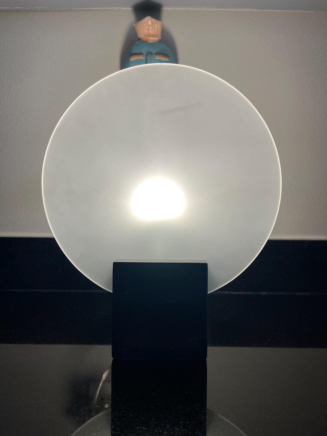 Monochrome Marble Frosted Disc Bubble Lamp Danish Modern Tim Rundle ...