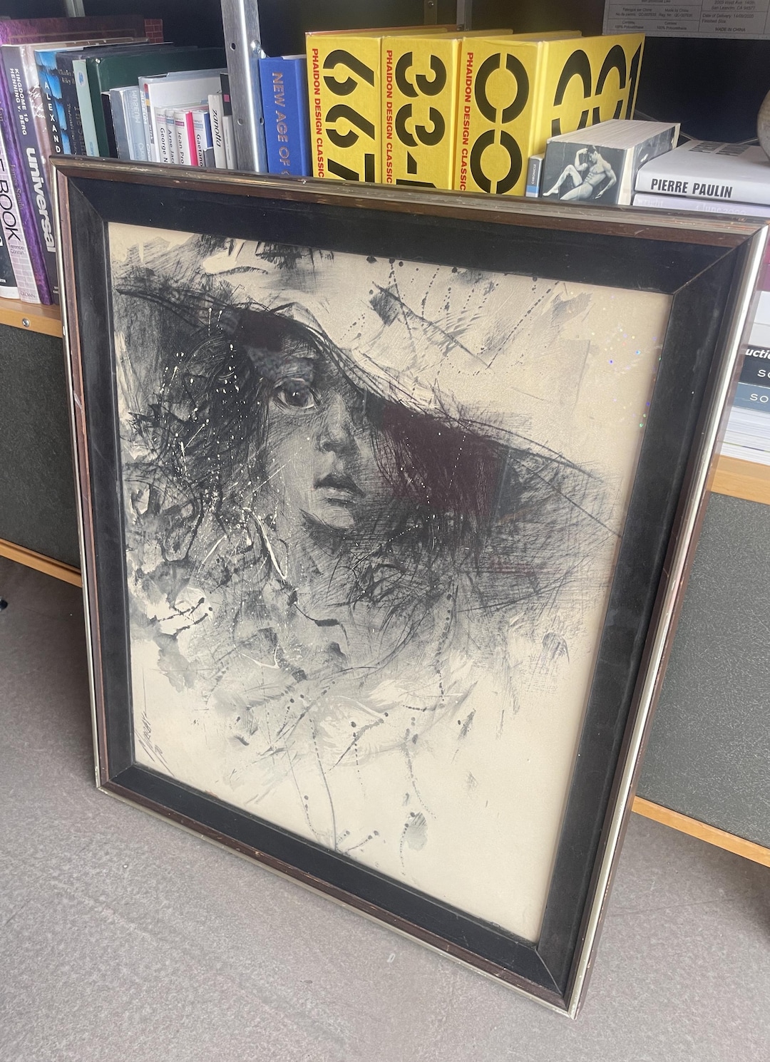 70s Alan Murray Signed Original Charcoal Ink Drawing Child Frame - Etsy