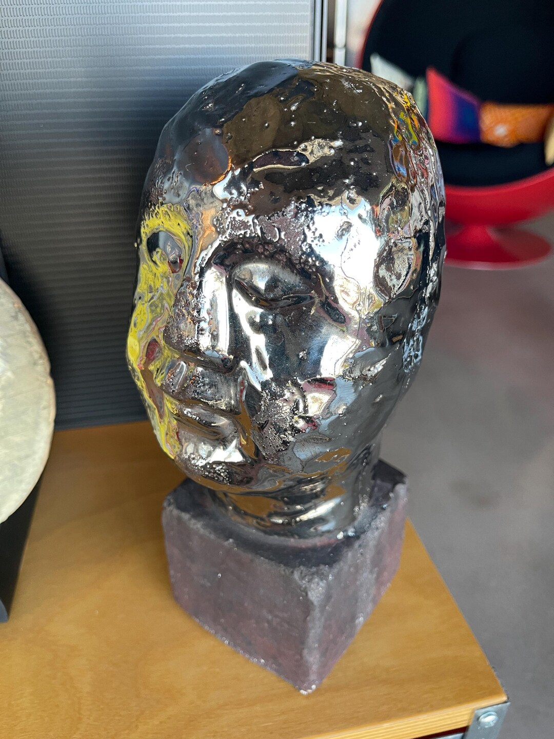 Space Age Chrome Bust Tactile Sculpture Cycladic Form - Etsy