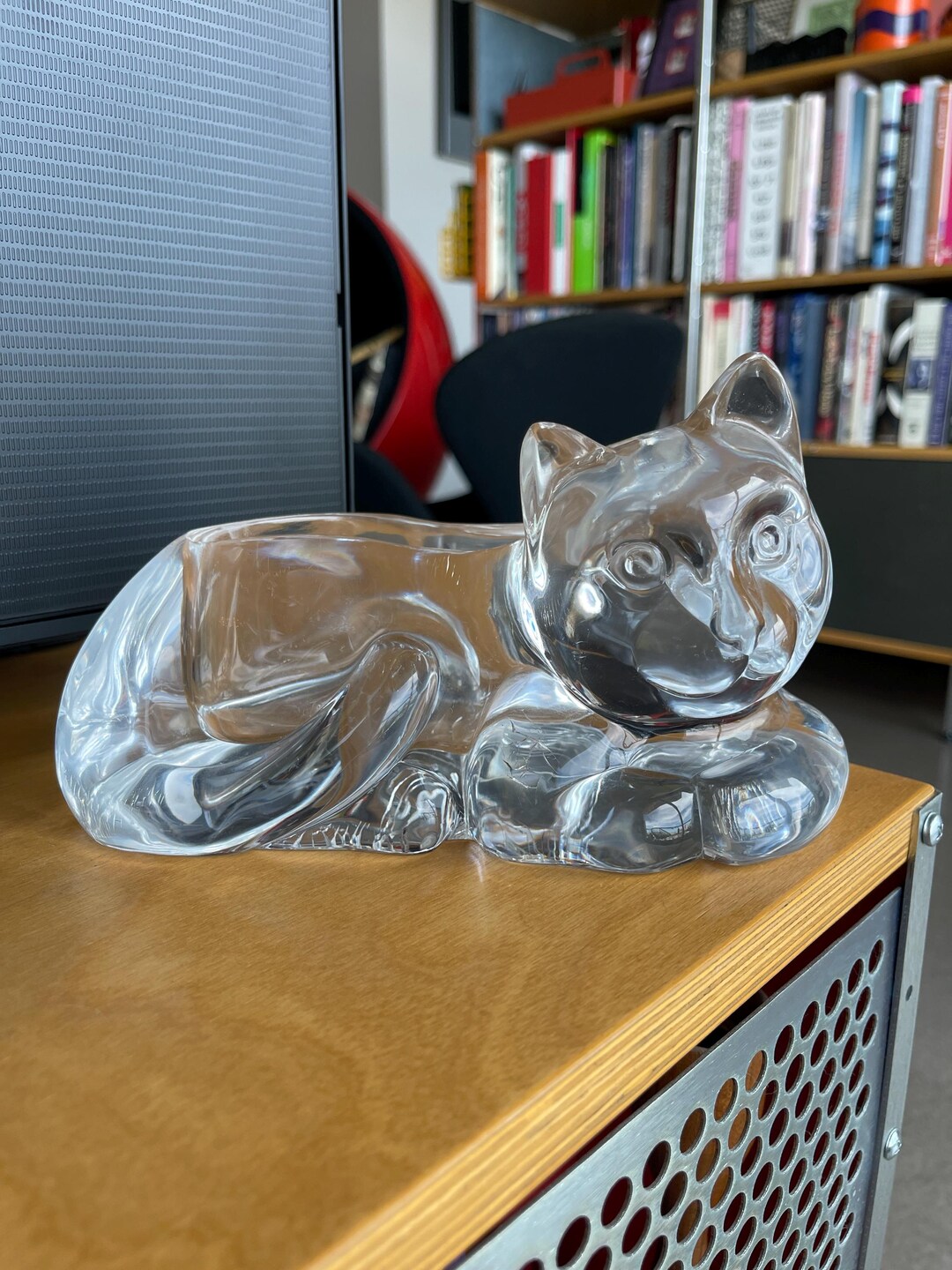Vintage Clear Lucite Cat Sculpture Planter Catchall Nut Bowl Don ...
