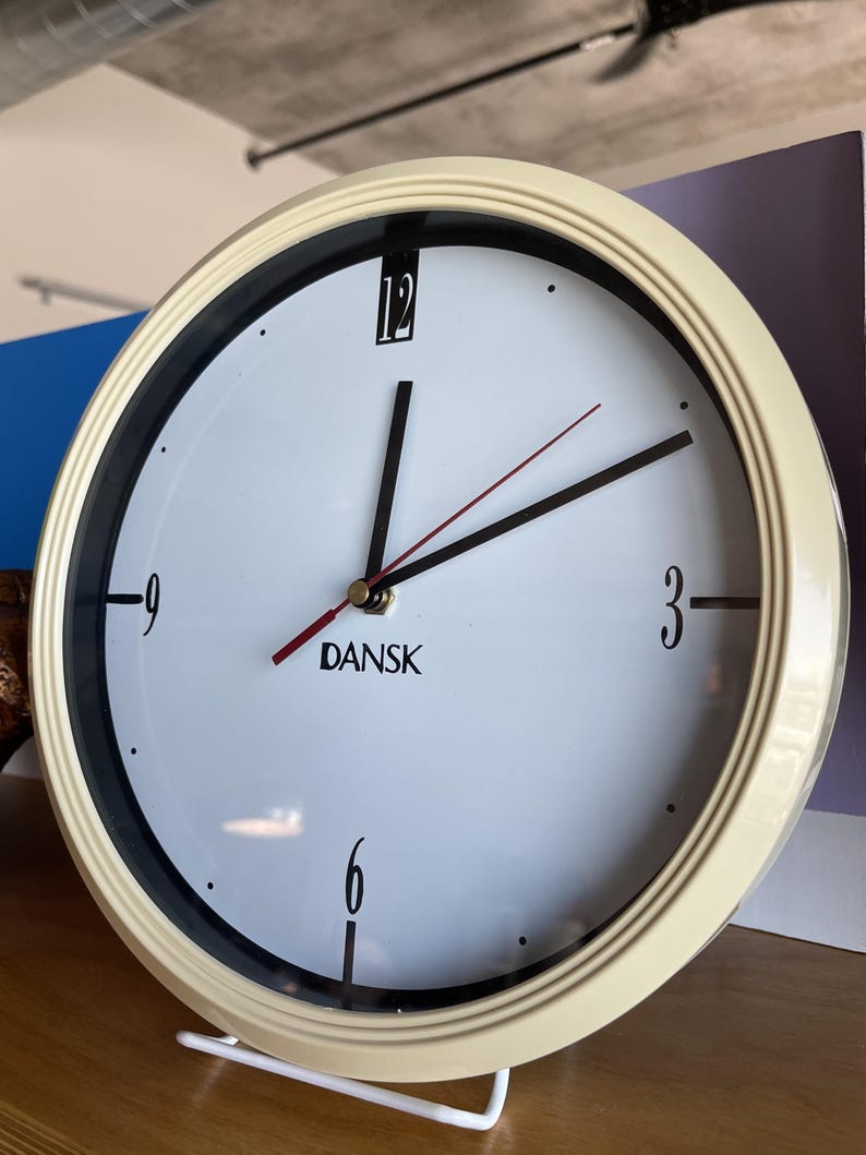 Dansk Design Postmodern Steering Wheel Quartz Clock Memphis Design ...