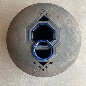 Reticulated Postmodern Raku Ikebana Pierced Vessel Vase Karl ...