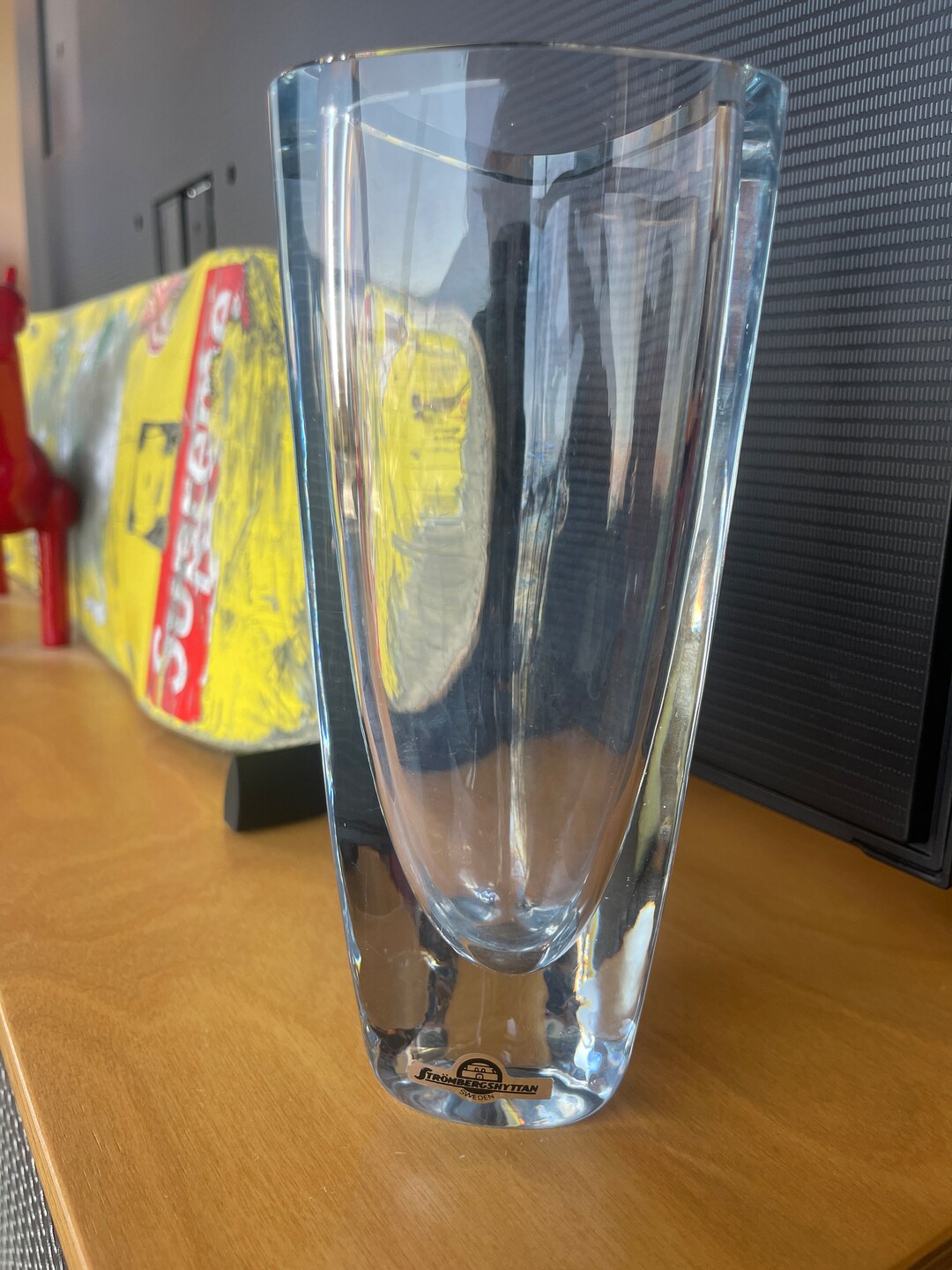 Vintage Scandinavian Danish Art Glass Vase Strömberg ...