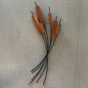 Vintage Wood & Metal Cattail Wall Sculptures Homco Curtis Jere Sexton ...