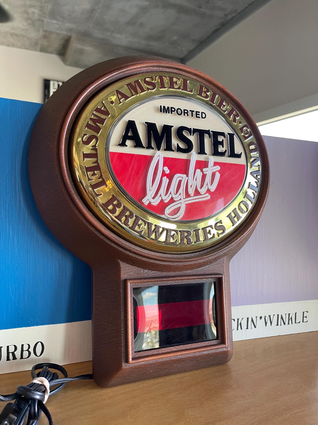 Vintage Amstel Light Beer Bar Sign Electric Clock Wall Sculpture - Etsy