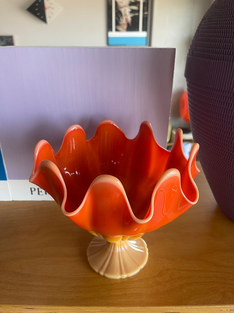 LE Smith Bittersweet Pedestal Glass Compote Bowl - Etsy