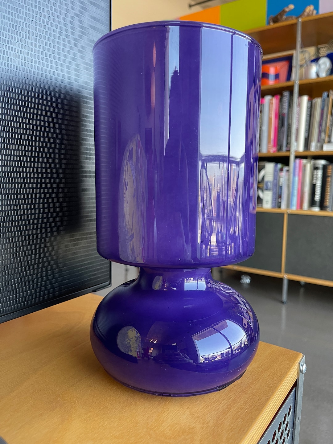 90s Lytka Danish Purple Cased Glass Lamp Space Age Organic Form - Etsy
