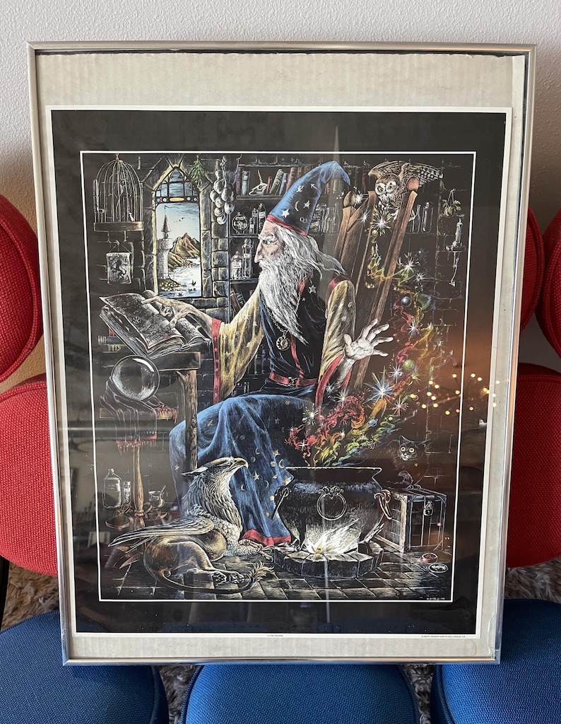 80s Melody Pena Wizard Poster Print Alberti Design California Framed - Etsy
