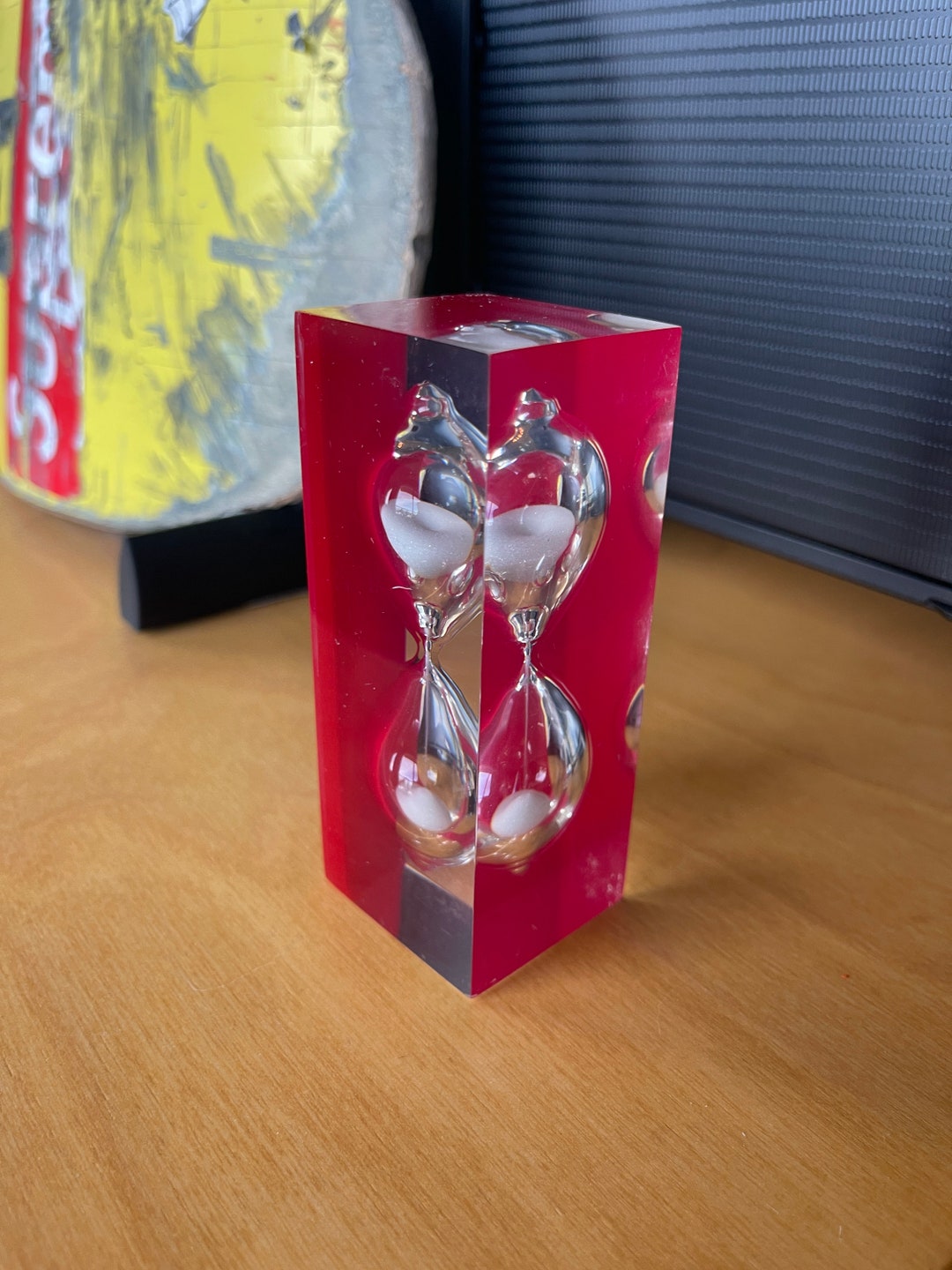 Vintage Lucite Floating Hourglass Space Age Timer - Etsy