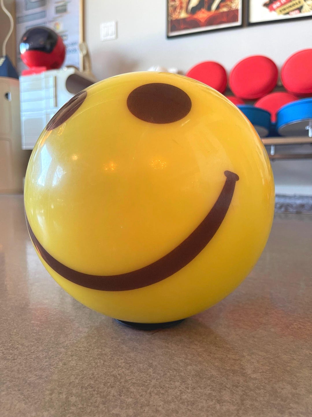 Vintage Pop Art Smiley Face Bowling Ball Display Model - Etsy