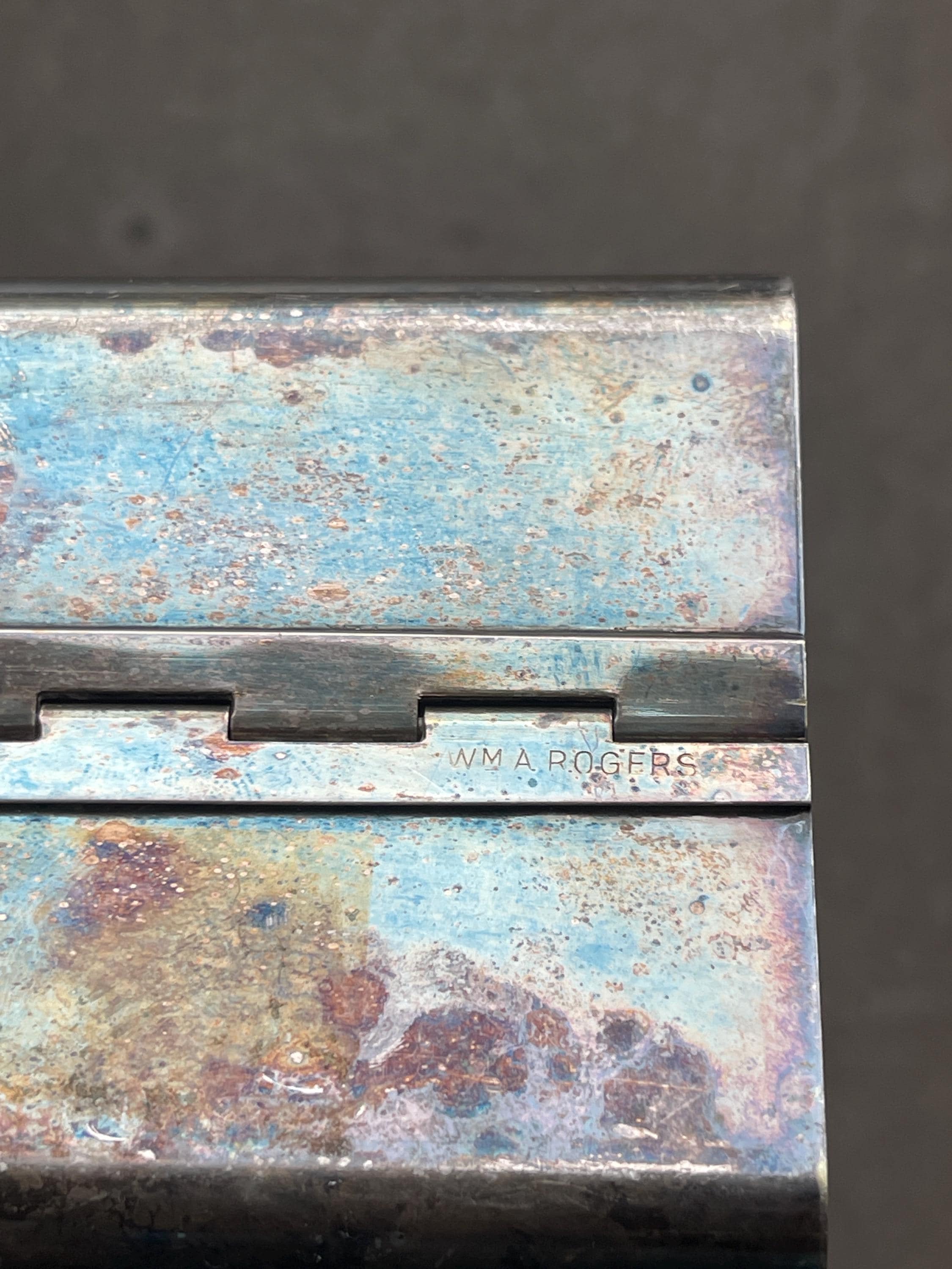 Vintage WM A Rogers Silversmith Articulating Metal Desk Letter Holder ...