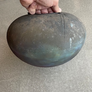 Reticulated Postmodern Raku Ikebana Pierced Vessel Vase Karl ...